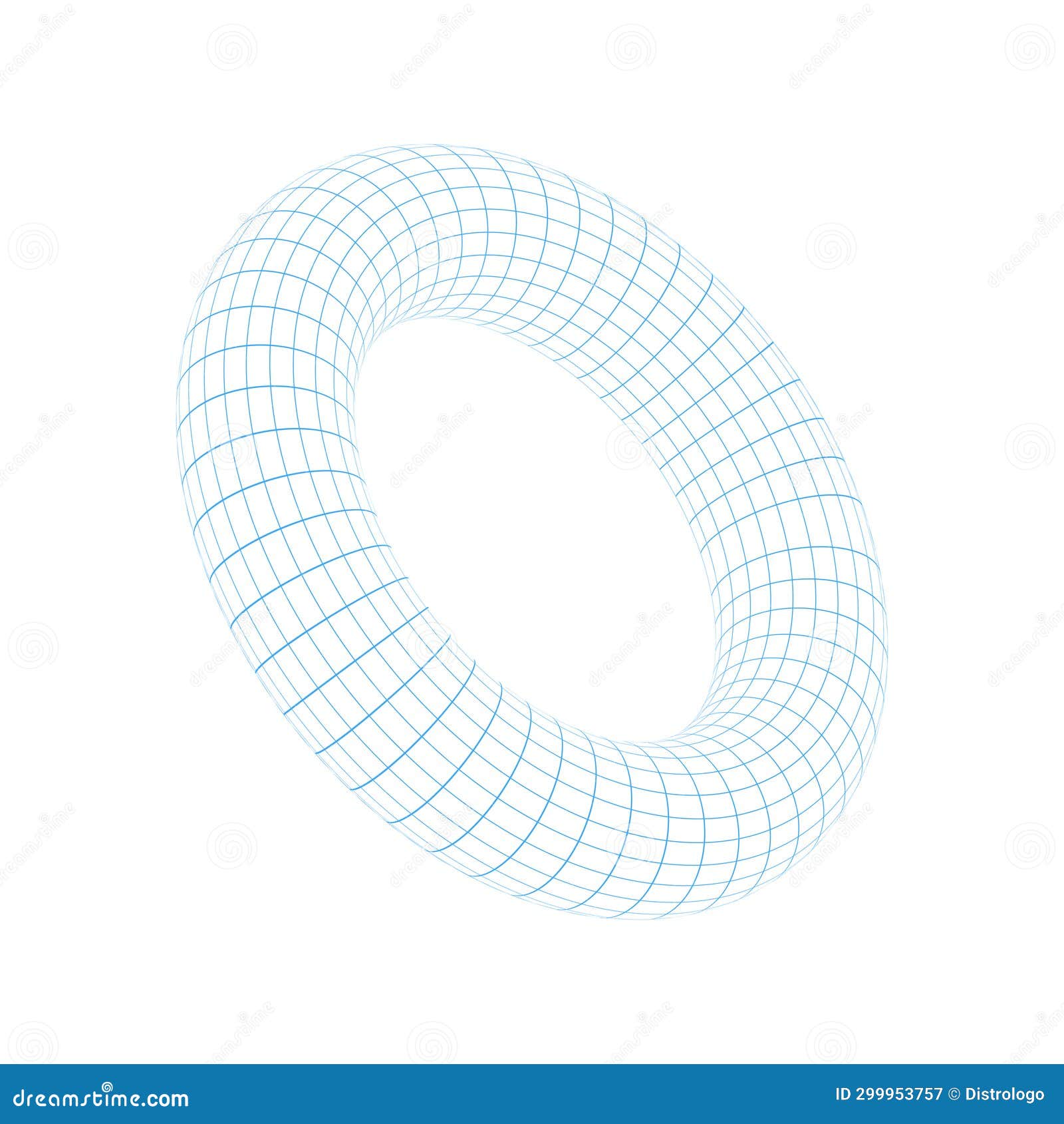 Torus Wireframe Vector. Abstract Geometric Shape with Torus Stock ...