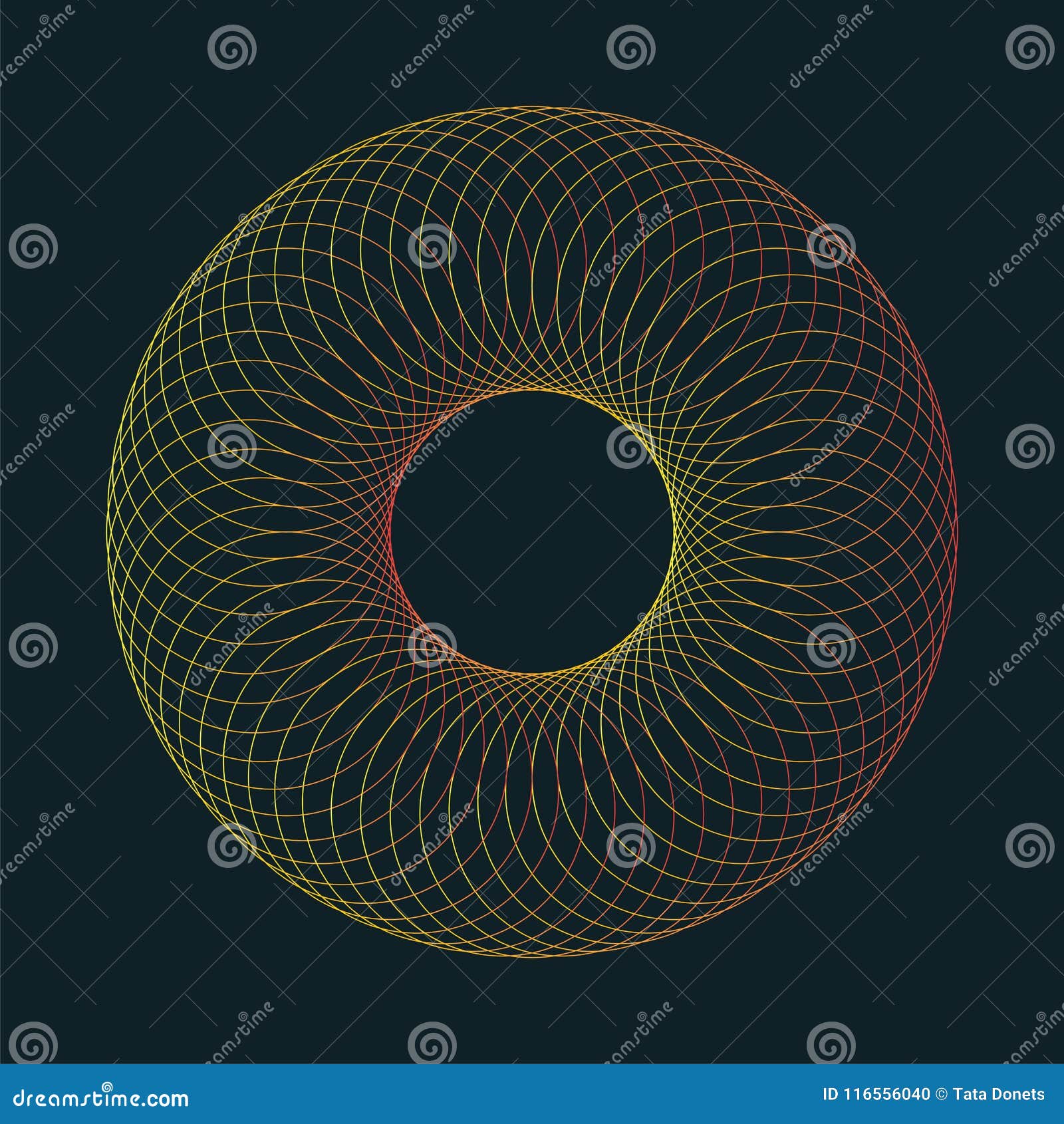 3 D Vector Torus. Abstract Vector Element With Depth Of Field ...