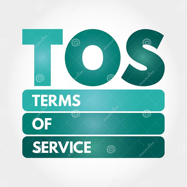 TOS - Terms of Service Acronym, Concept Background Stock Illustration ...