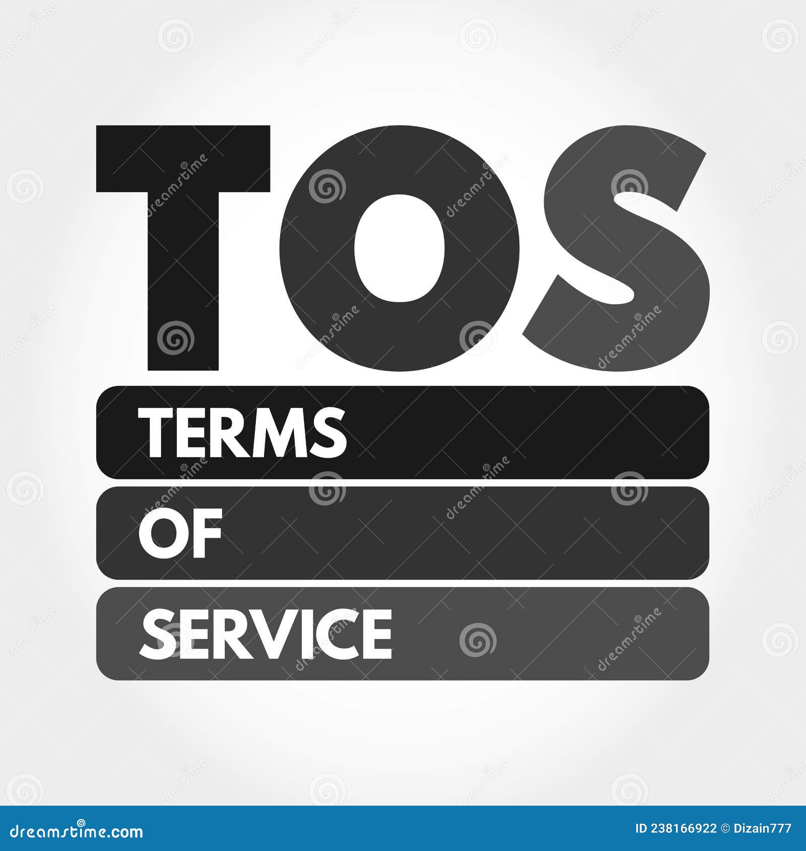 TOS - Terms of Service Acronym, Concept Background Stock Illustration ...
