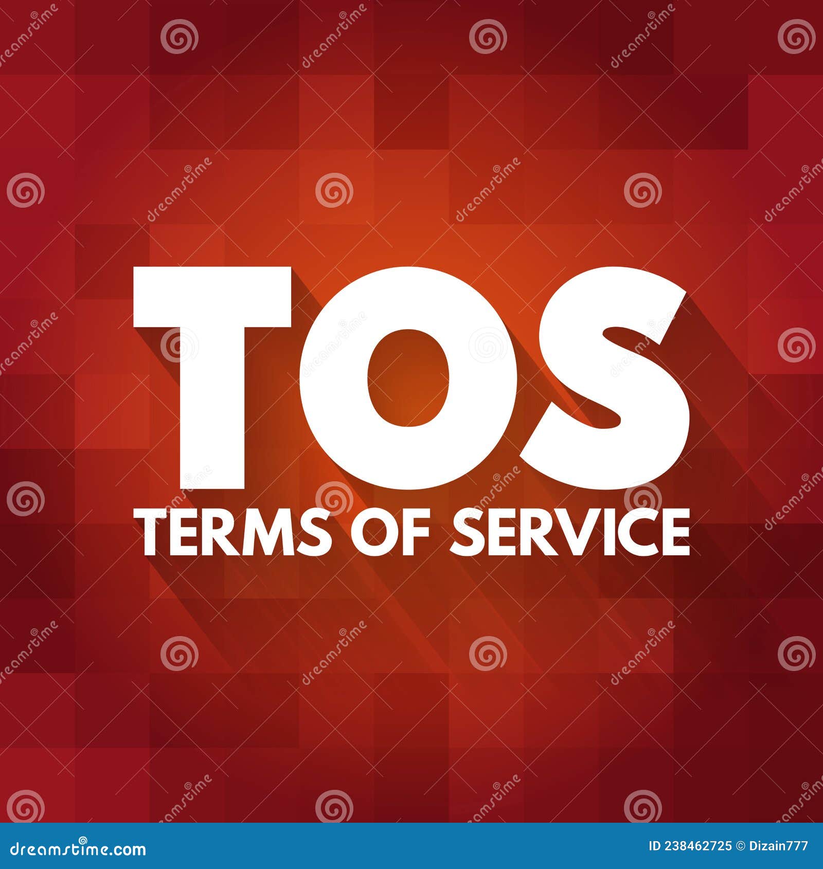 TOS - Terms of Service Acronym, Concept Background Stock Illustration ...