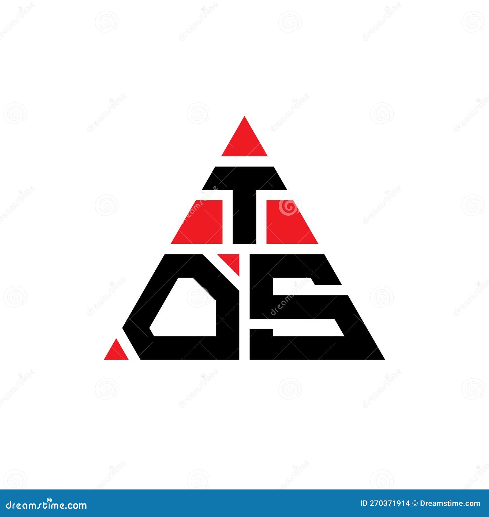 TOS Triangle Letter Logo Design with Triangle Shape. TOS Triangle Logo ...