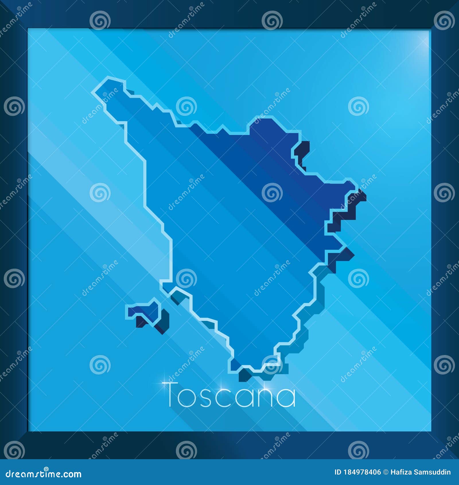 Toscana Map. Vector Illustration Decorative Design Stock Illustration ...