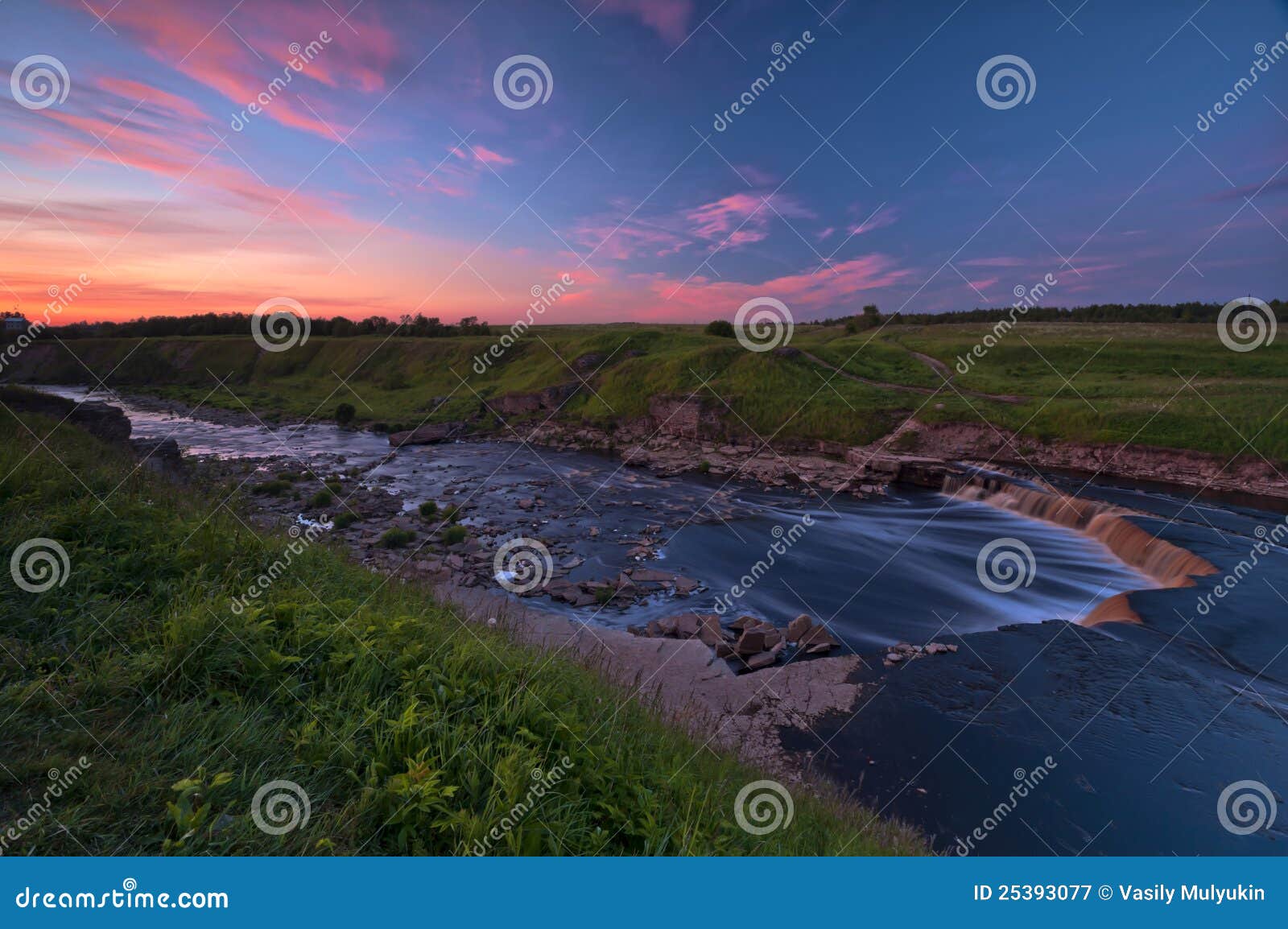 Tosna river riffle stock image. Image of magic, nightfall - 25393077