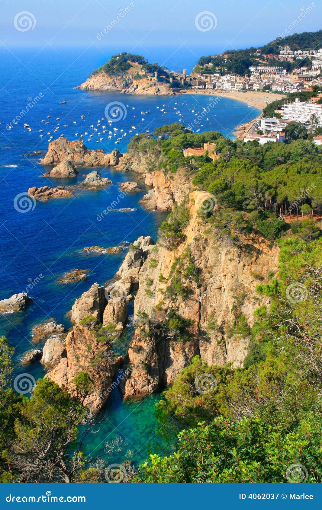 Tossa de Mar stock image. Image of cliff, girona, ocean - 4062037