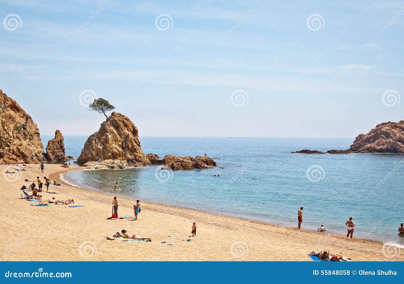 Tossa De Mar Beach, Costa Brava Editorial Stock Photo - Image of beach ...