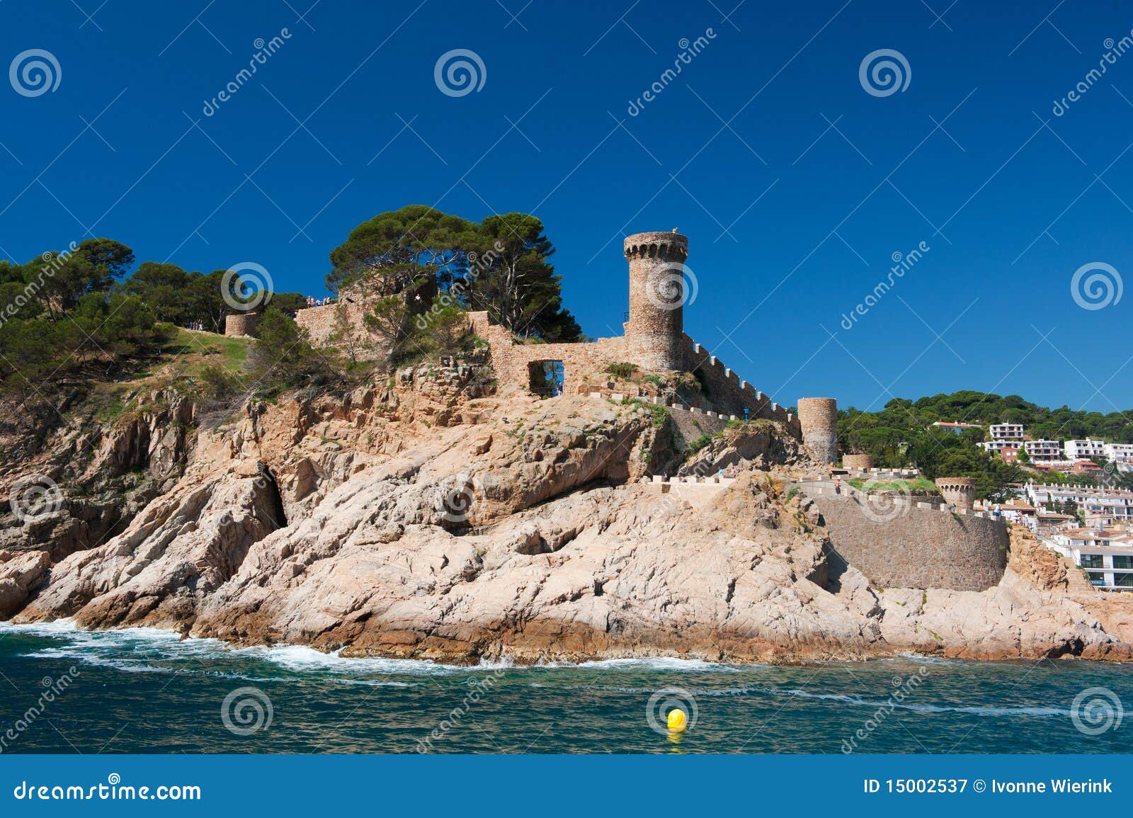Tossa de Mar castle stock image. Image of coast, fortress - 15002537