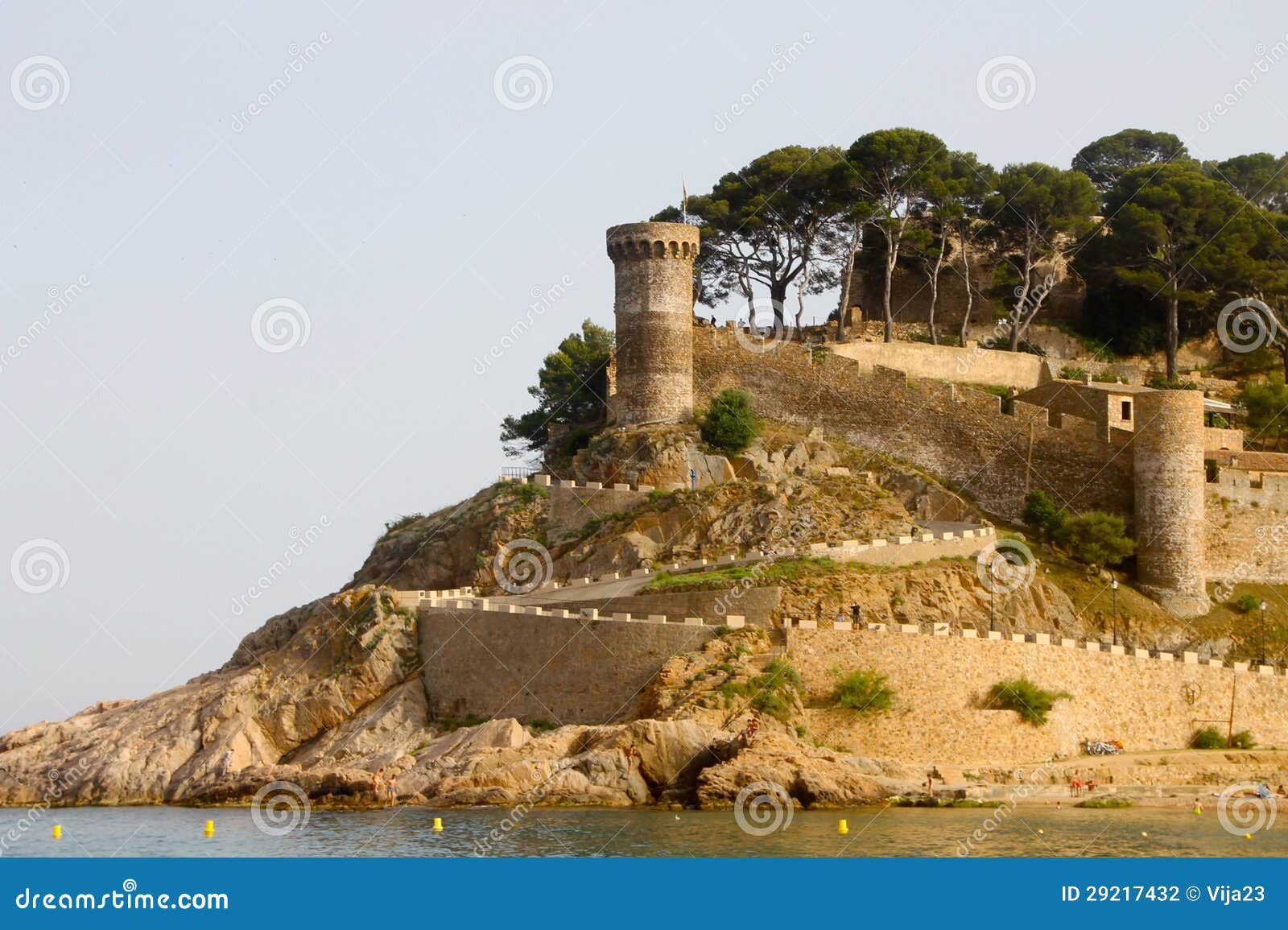 Tossa de Mar castle stock photo. Image of holiday, tossa - 29217432