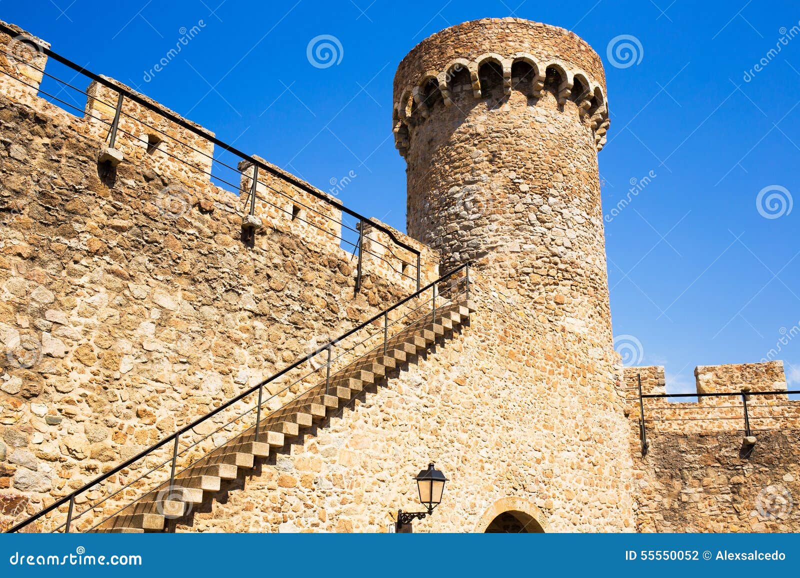 Tossa de Mar Castle stock photo. Image of tossa, travel - 55550052