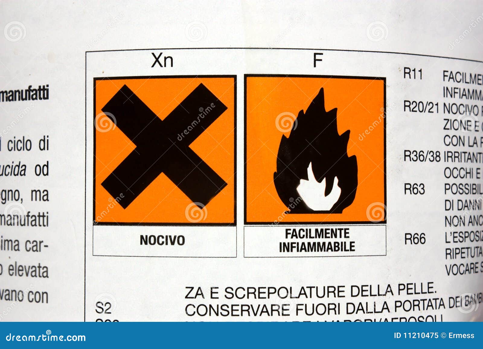 Tossico ed infiammabile immagine stock. Immagine di spazio - 11210475