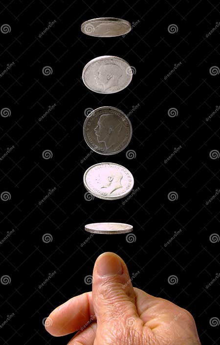 Tossing a Coin stock photo. Image of gamble, decide, gambled - 9371520