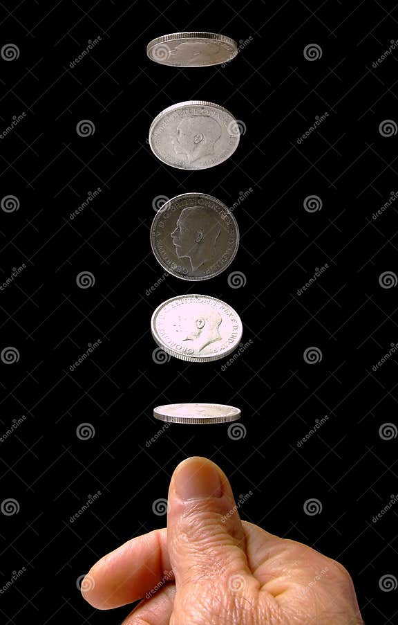 Tossing a Coin stock photo. Image of gamble, decide, gambled - 9371520
