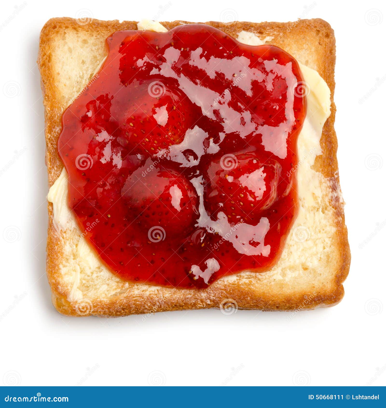 Tostada Con Mantequilla Y Mermelada De Fresa Imagen de archivo - Imagen ...