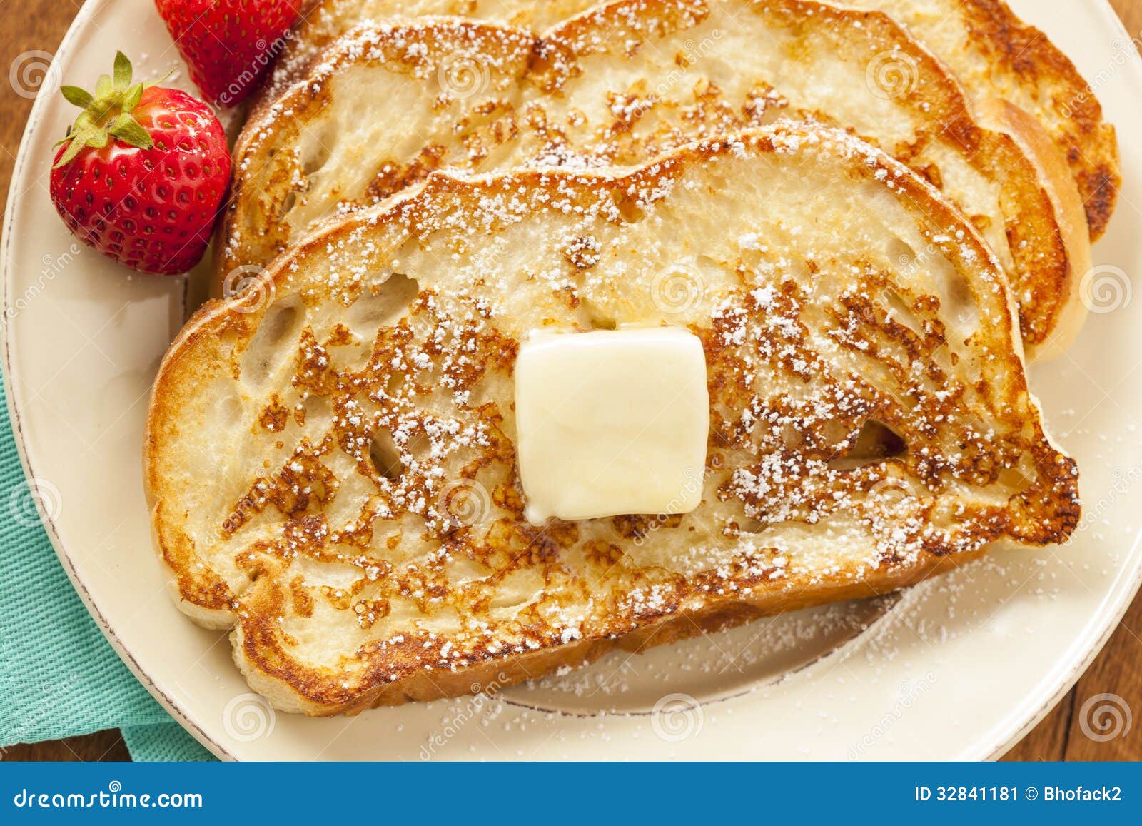 Tostada Francesa Hecha En Casa Con Mantequilla Imagen de archivo ...