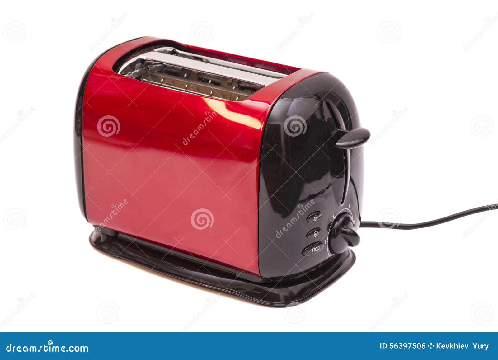 Tostadora del color rojo foto de archivo. Imagen de equipo - 56397506
