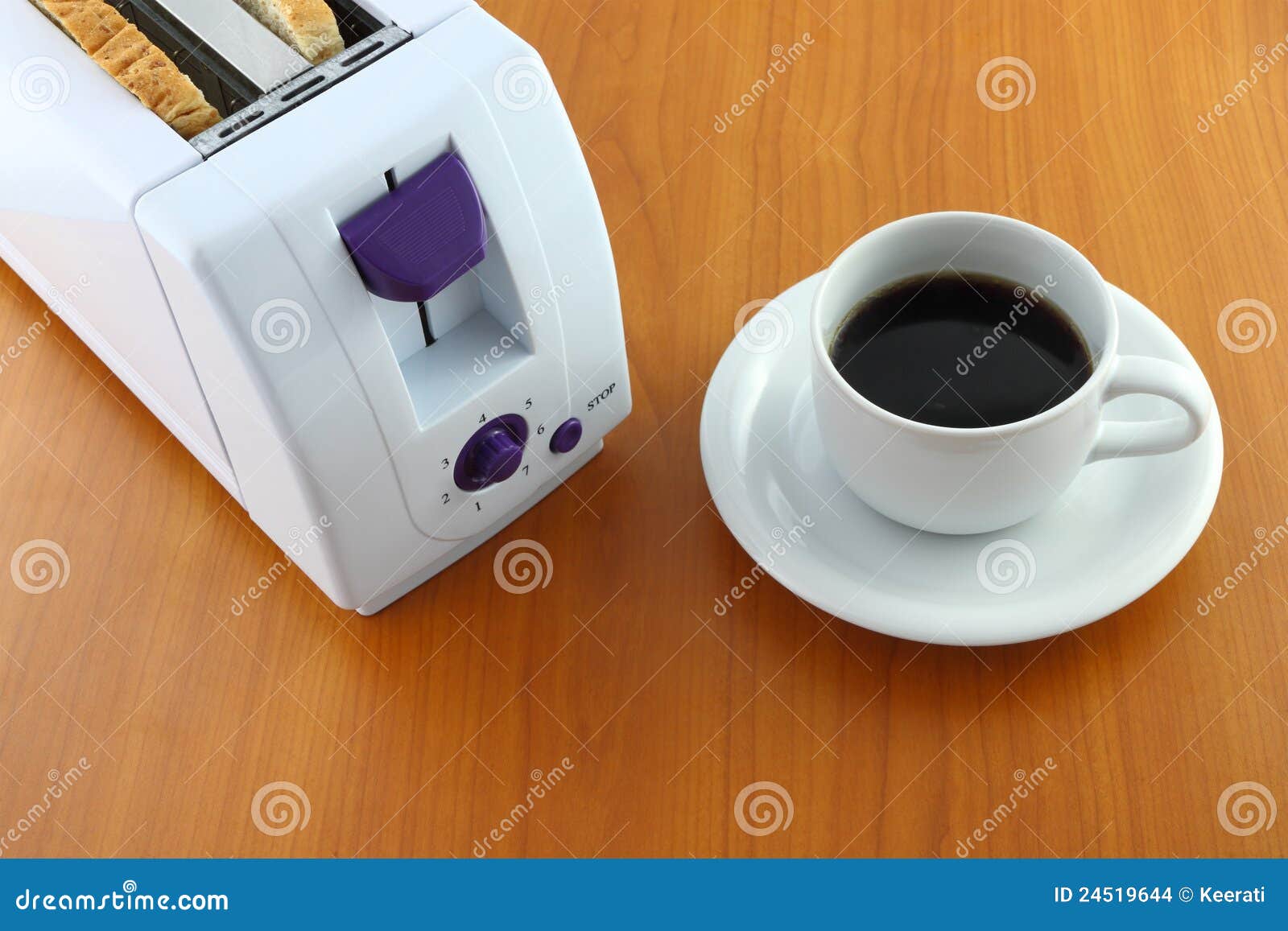 Toster bread coffee stock photo. Image of kitchen, household - 24519644