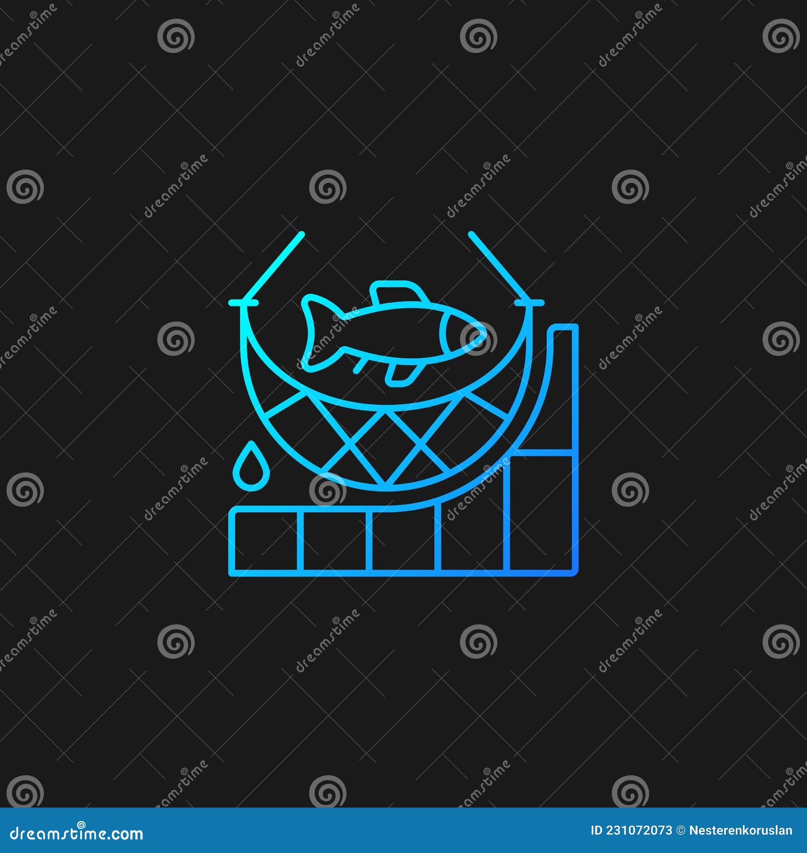 Total Allowable Catch Linear Icon Cartoon Vector | CartoonDealer.com ...