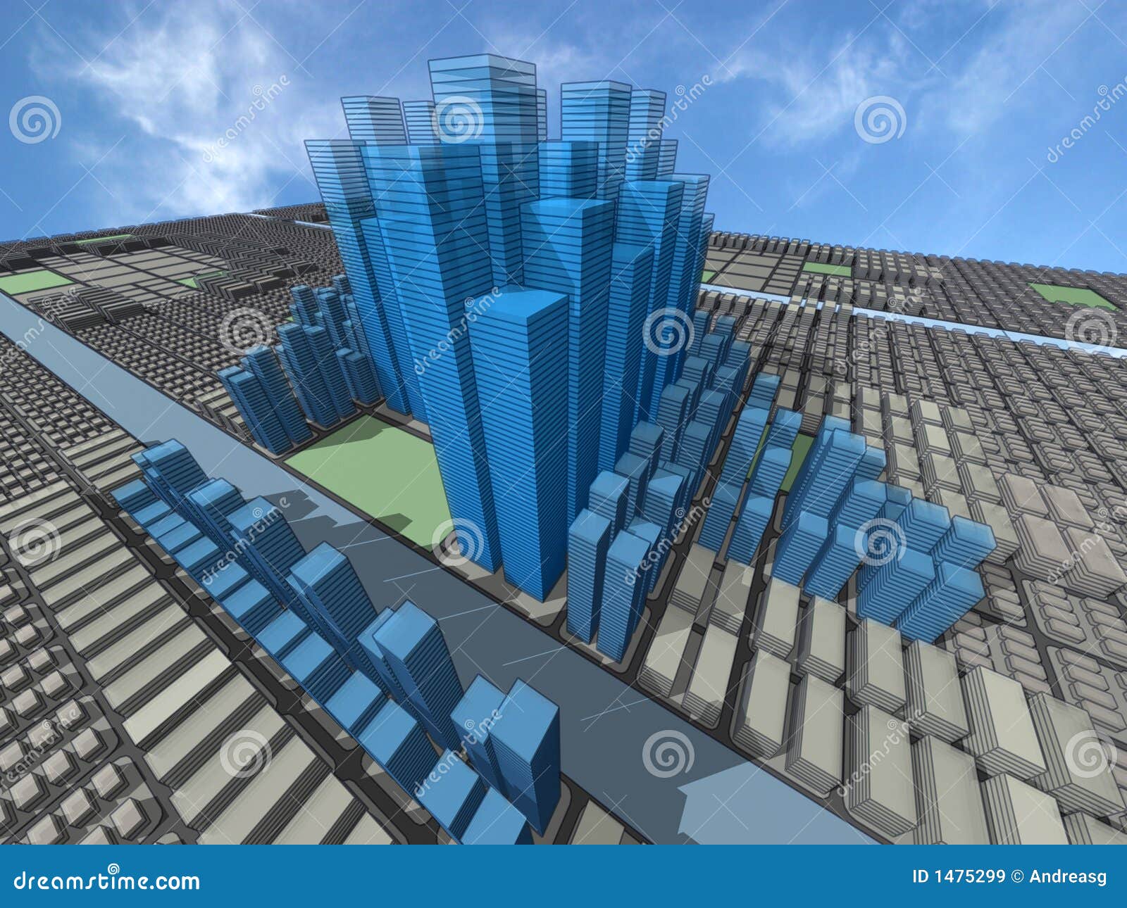Total city stock illustration. Illustration of commercial - 1475299