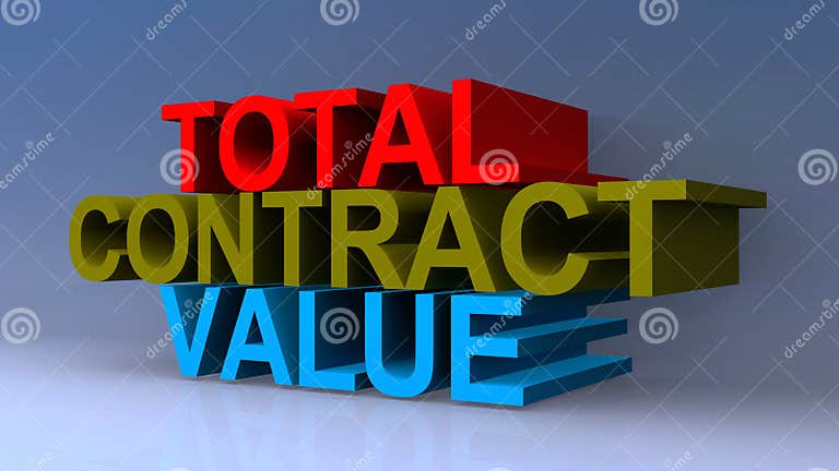 Total Contract Value on Blue Stock Illustration - Illustration of order ...