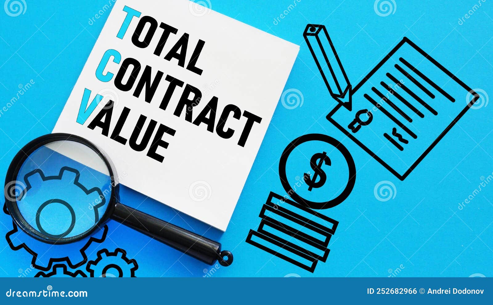 Total Contract Value TCV is Shown Using the Text Stock Photo - Image of ...