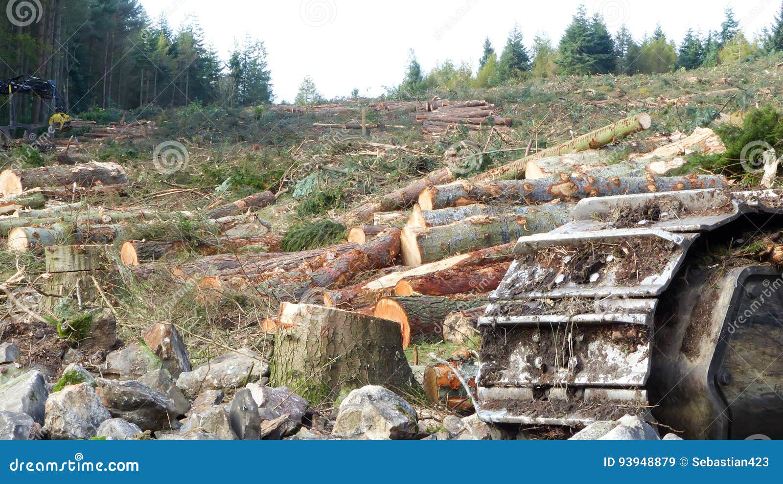 Total Destruction of Environment with Machinery Concept Stock Image ...