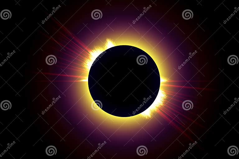 Total eclipse II stock illustration. Illustration of astronomy - 26229