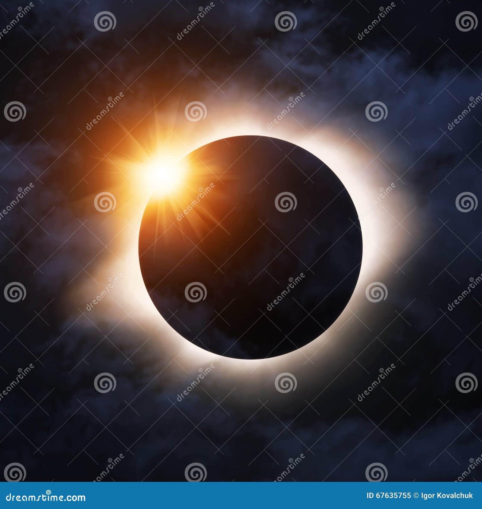 Total eclipse stock image. Image of rare, cosmos, night - 67635755