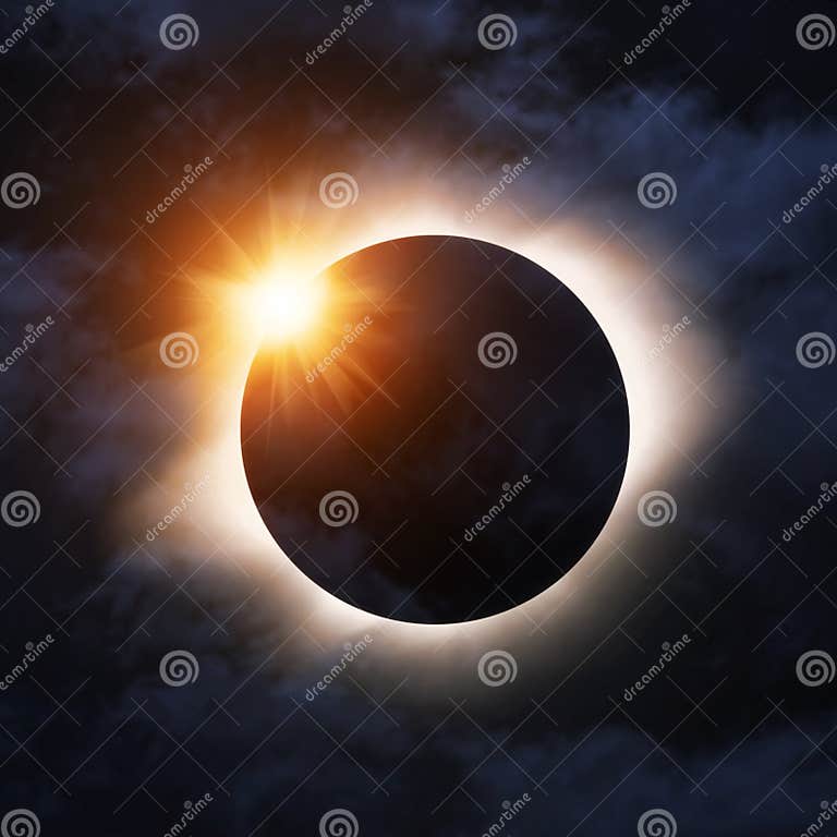 Total eclipse stock image. Image of rare, cosmos, night - 67635755