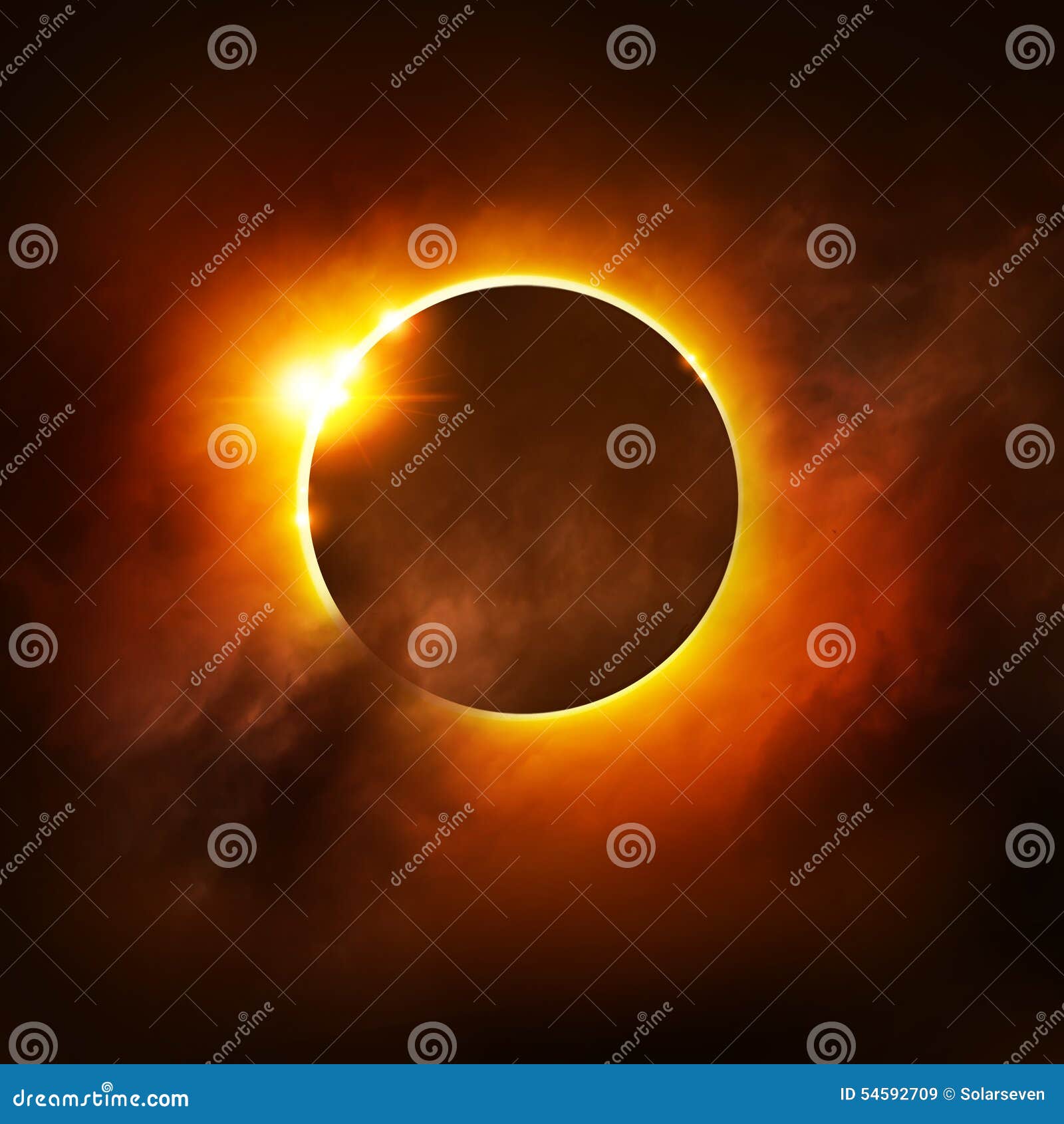 Total And Annular Solar Eclipse. Set Of Different Eclipses On A Dark ...