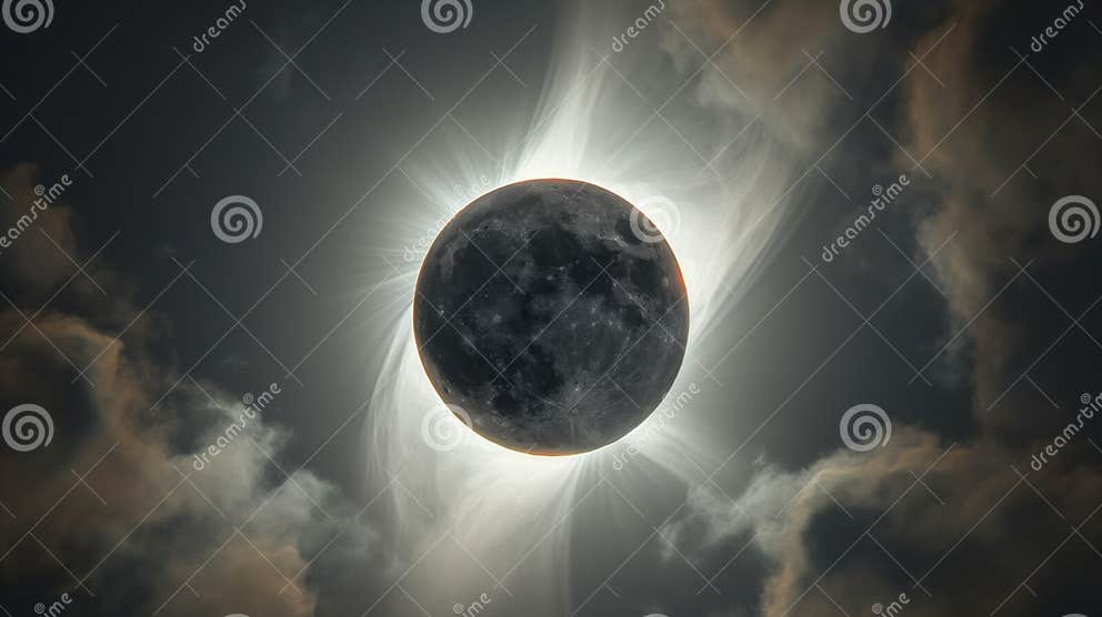 A Total Eclipse of the Sun, Solar Eclipse, Solar System Planets Stock ...