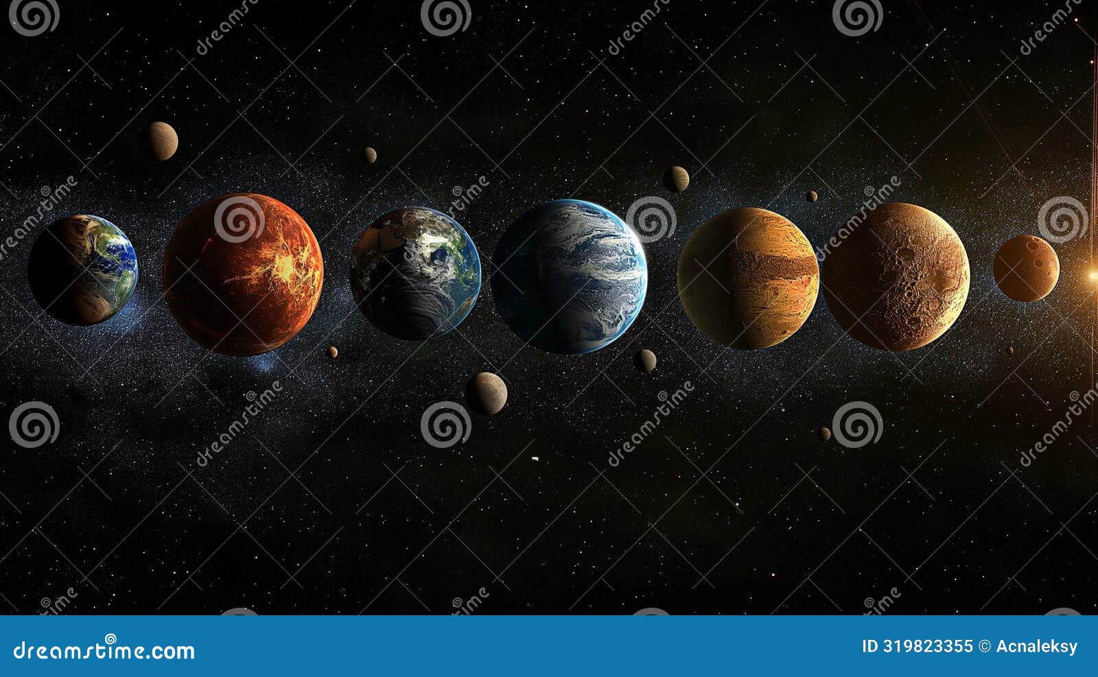 A Total Eclipse of the Sun, Solar Eclipse, Solar System Planets Stock ...