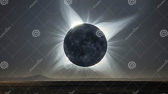 A Total Eclipse of the Sun, Solar Eclipse, Solar System Planets Stock ...