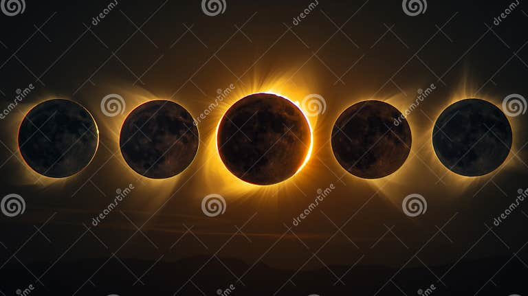 A Total Eclipse of the Sun, Solar Eclipse, Solar System Planets Stock ...