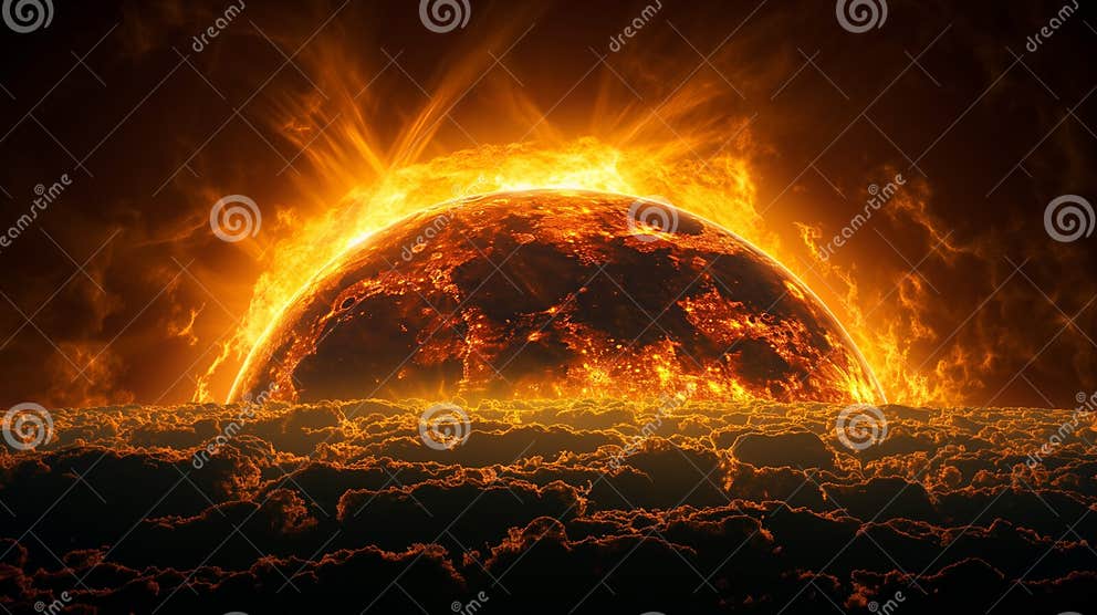 A Total Eclipse of the Sun, Solar Eclipse, Solar System Planets Stock ...