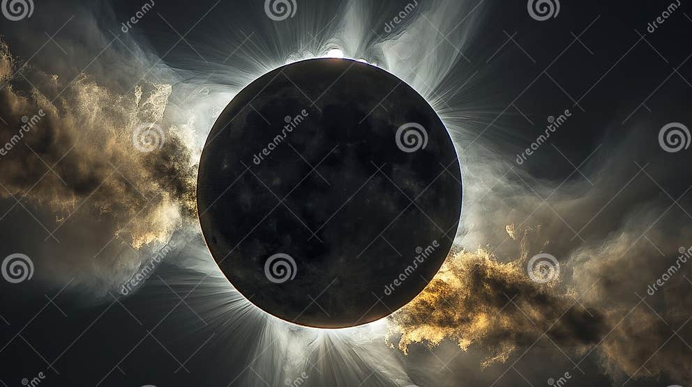 A Total Eclipse of the Sun, Solar Eclipse, Solar System Planets Stock ...