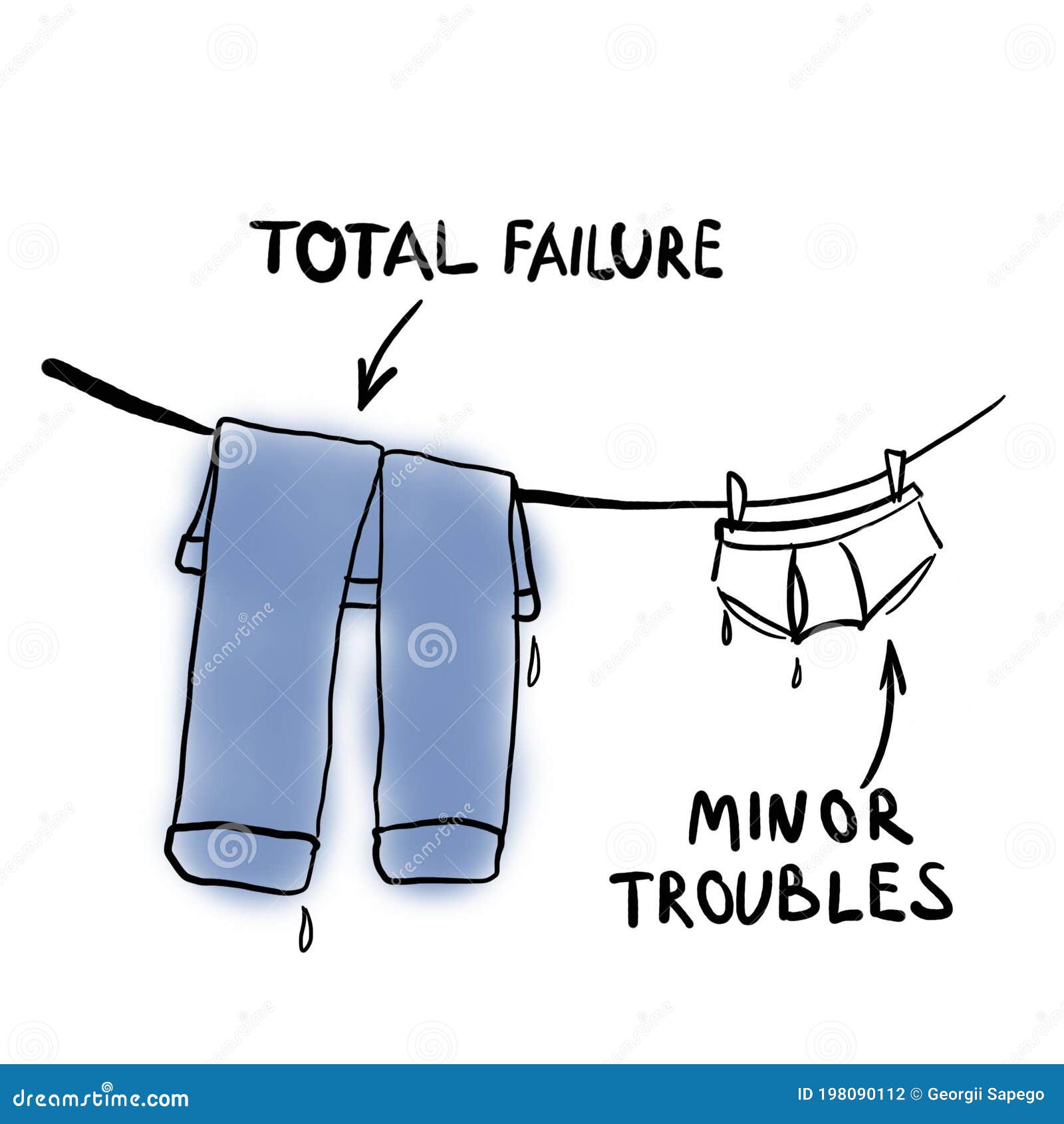 Total Failure and Minor Troubles Stock Illustration - Illustration of ...