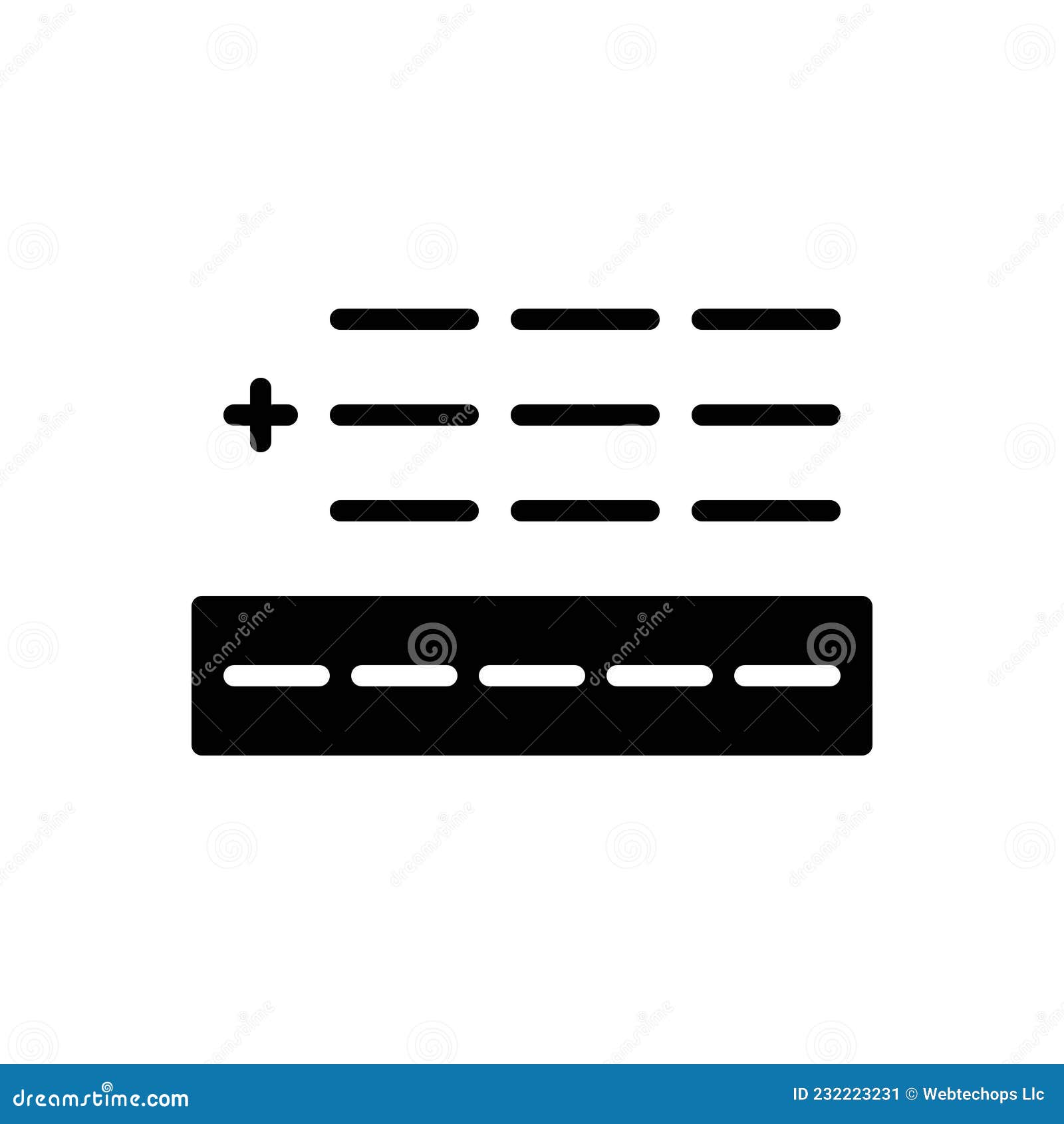 Black Solid Icon for Total, Entire and Sum Stock Vector - Illustration ...