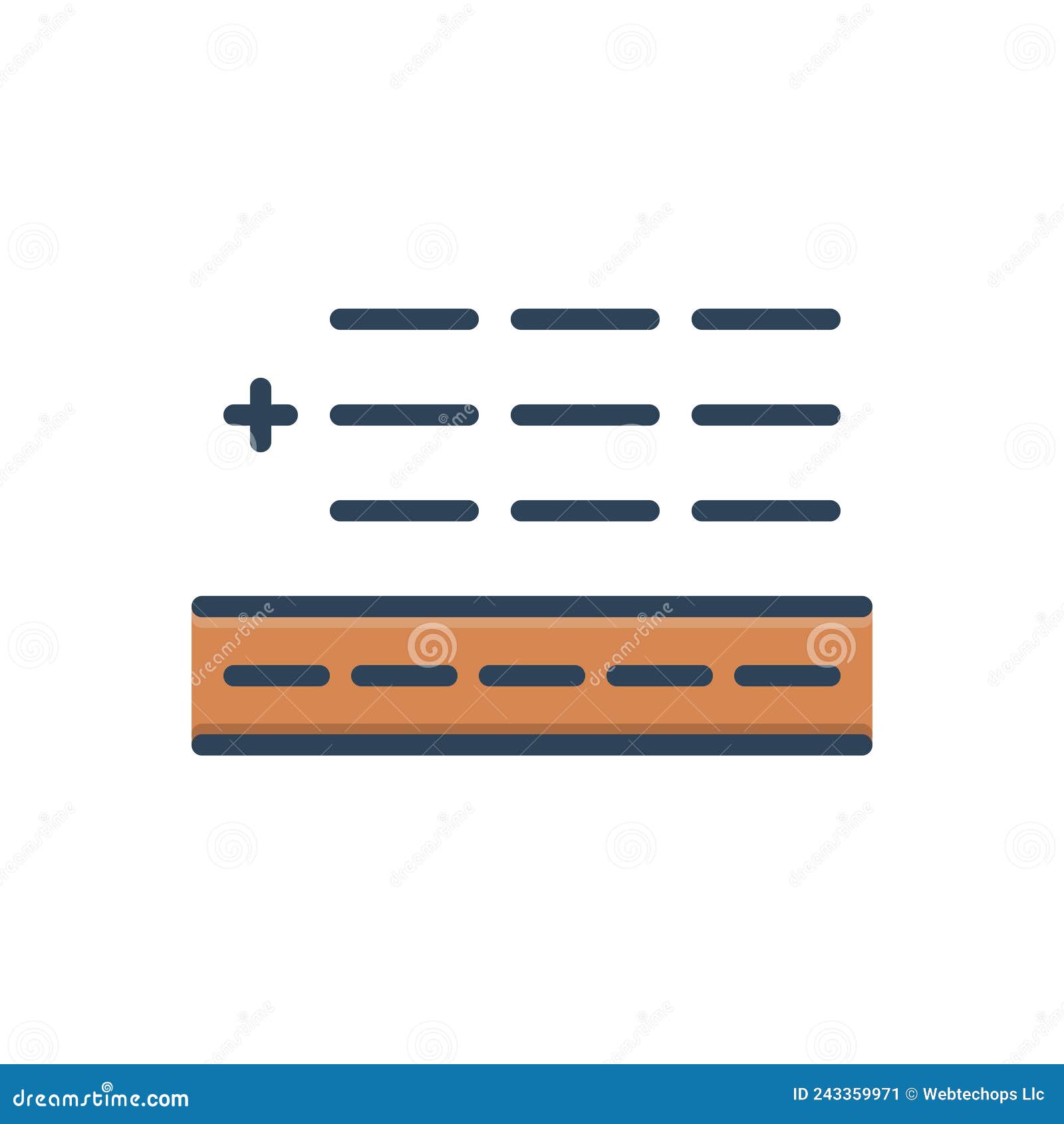 Color Illustration Icon for Total, Entire and Sum Stock Illustration ...