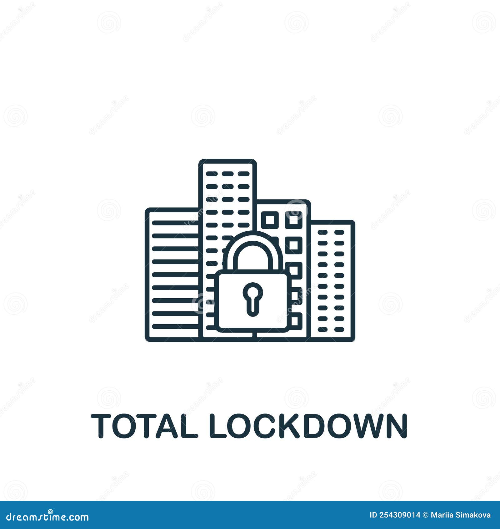 Total Lockdown Icon. Monochrome Simple Quarantine Icon For Templates ...