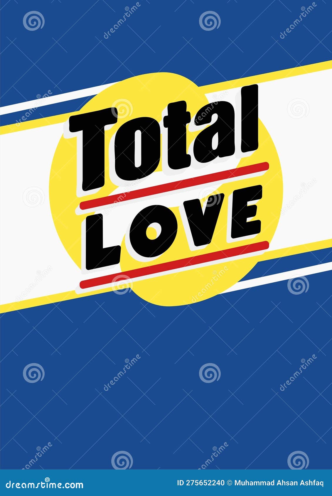 Total Love Typography Graphic Design Stock Vector - Illustration of ...