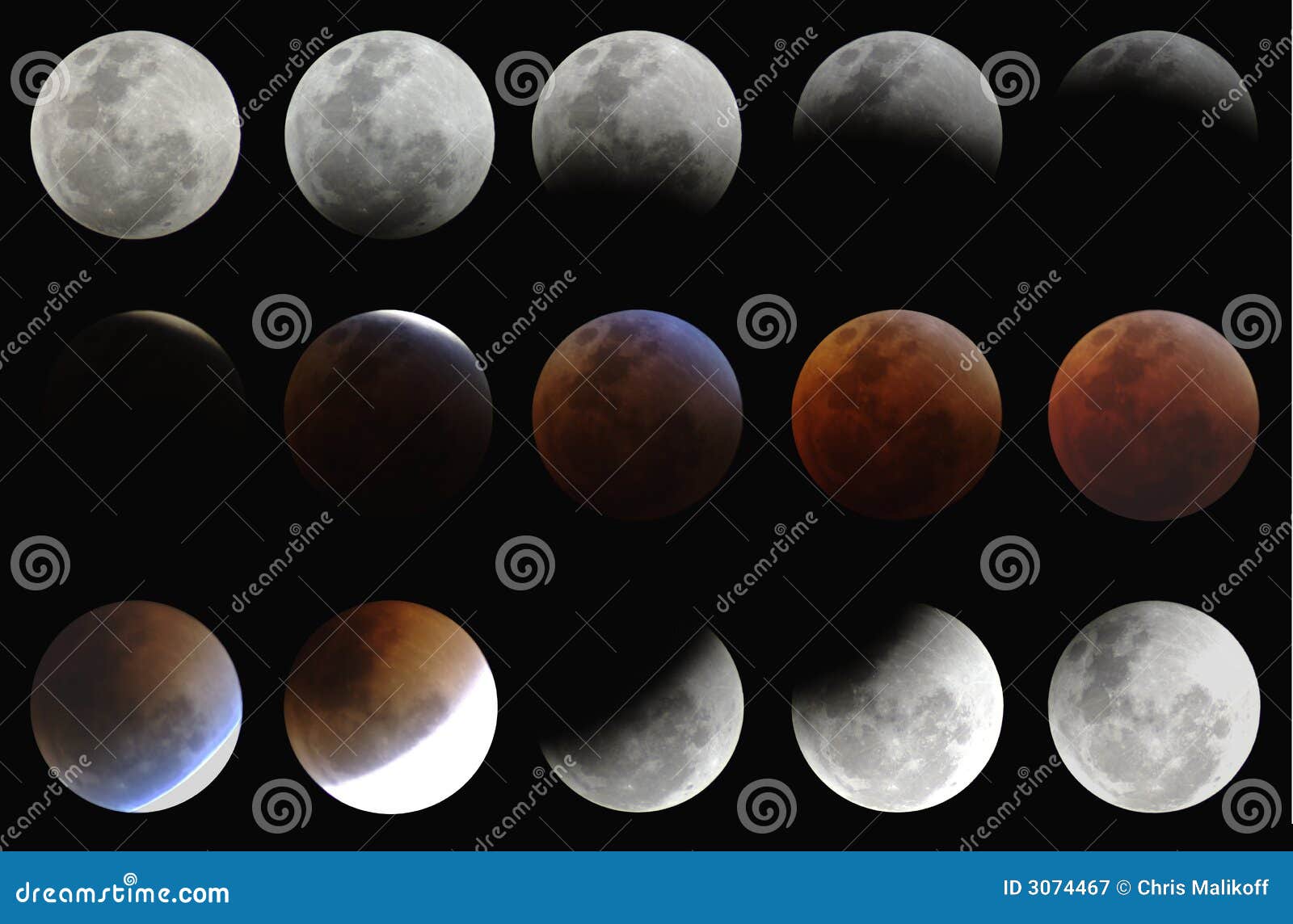 Total Lunar Eclipse 28aug07 Stock Image - Image of penumbral, moon: 3074467