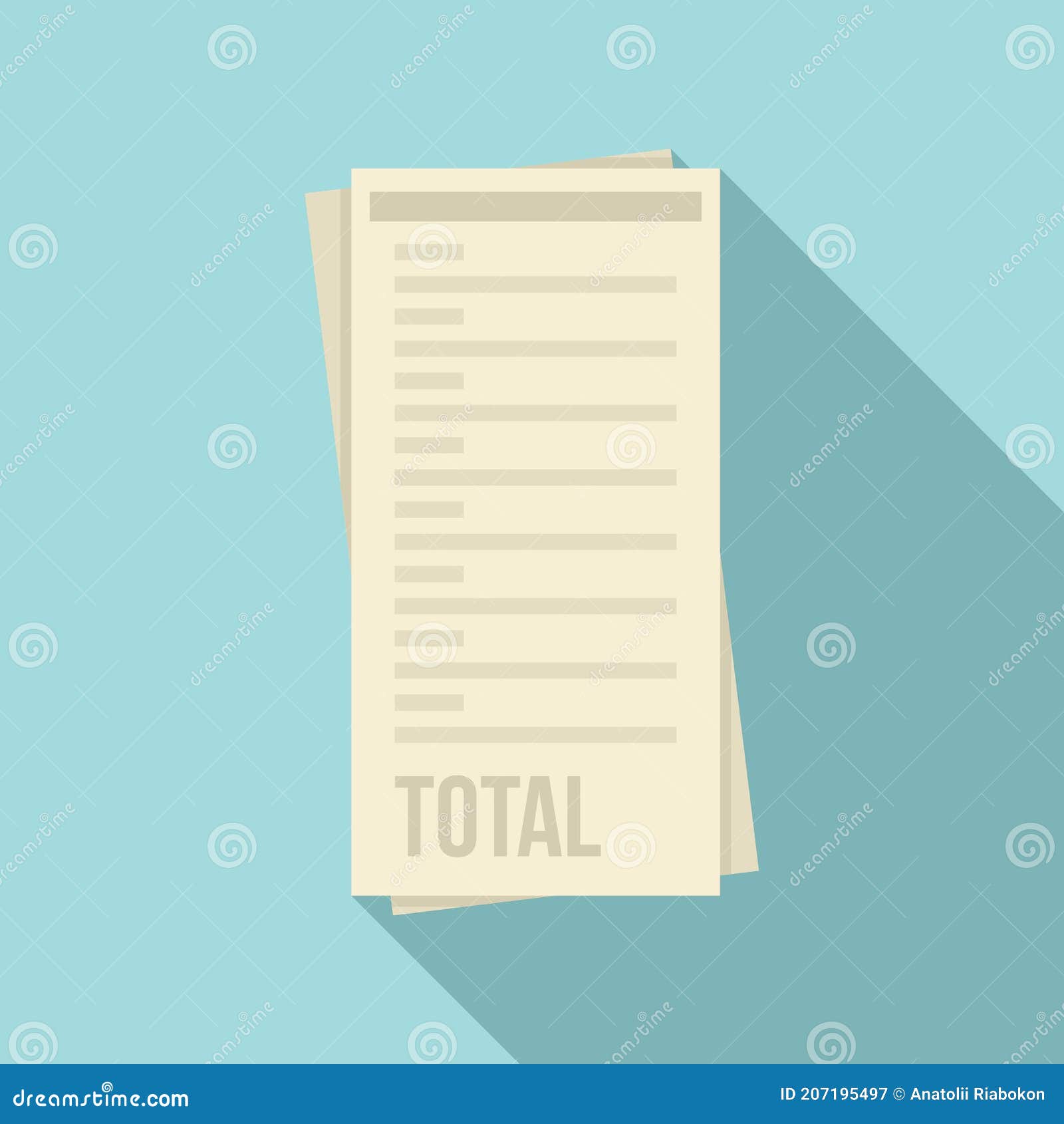Total Payment Utilities Icon, Flat Style Stock Illustration ...