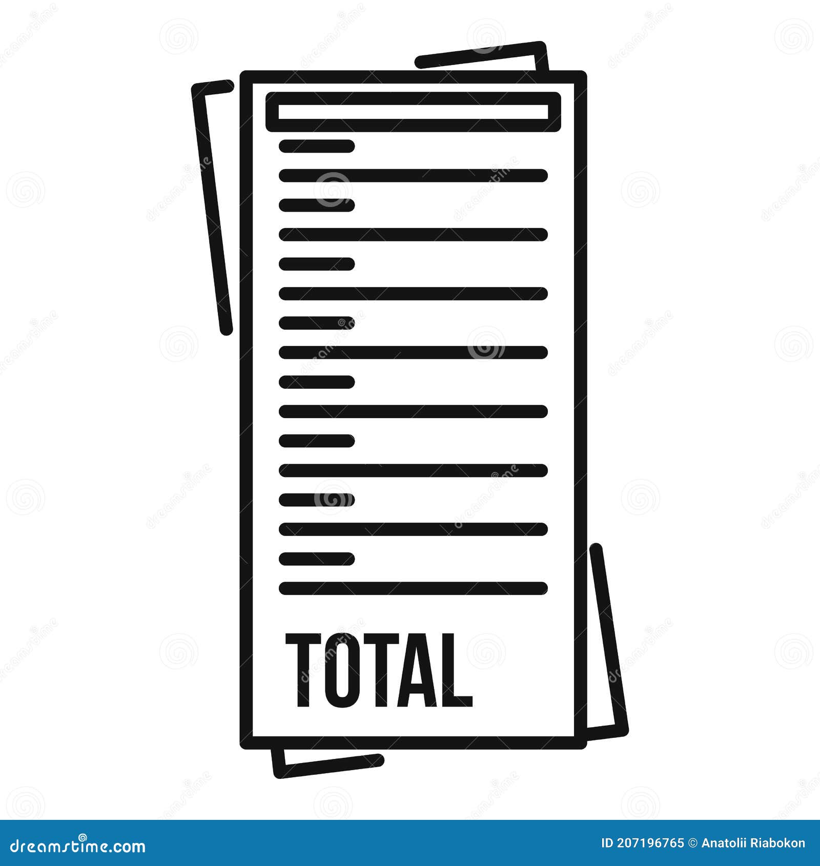Total Payment Utilities Icon, Outline Style Stock Illustration ...