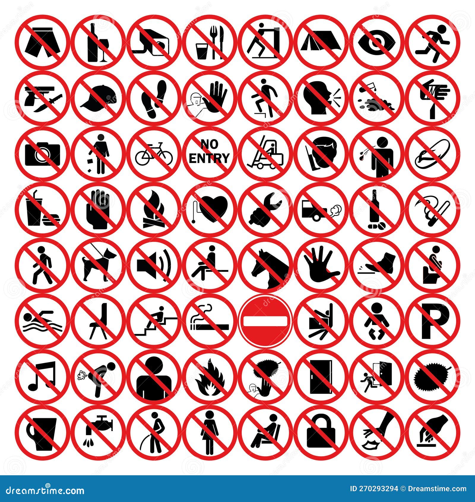 Prohibited Symbols Cartoon Vector | CartoonDealer.com #37267699