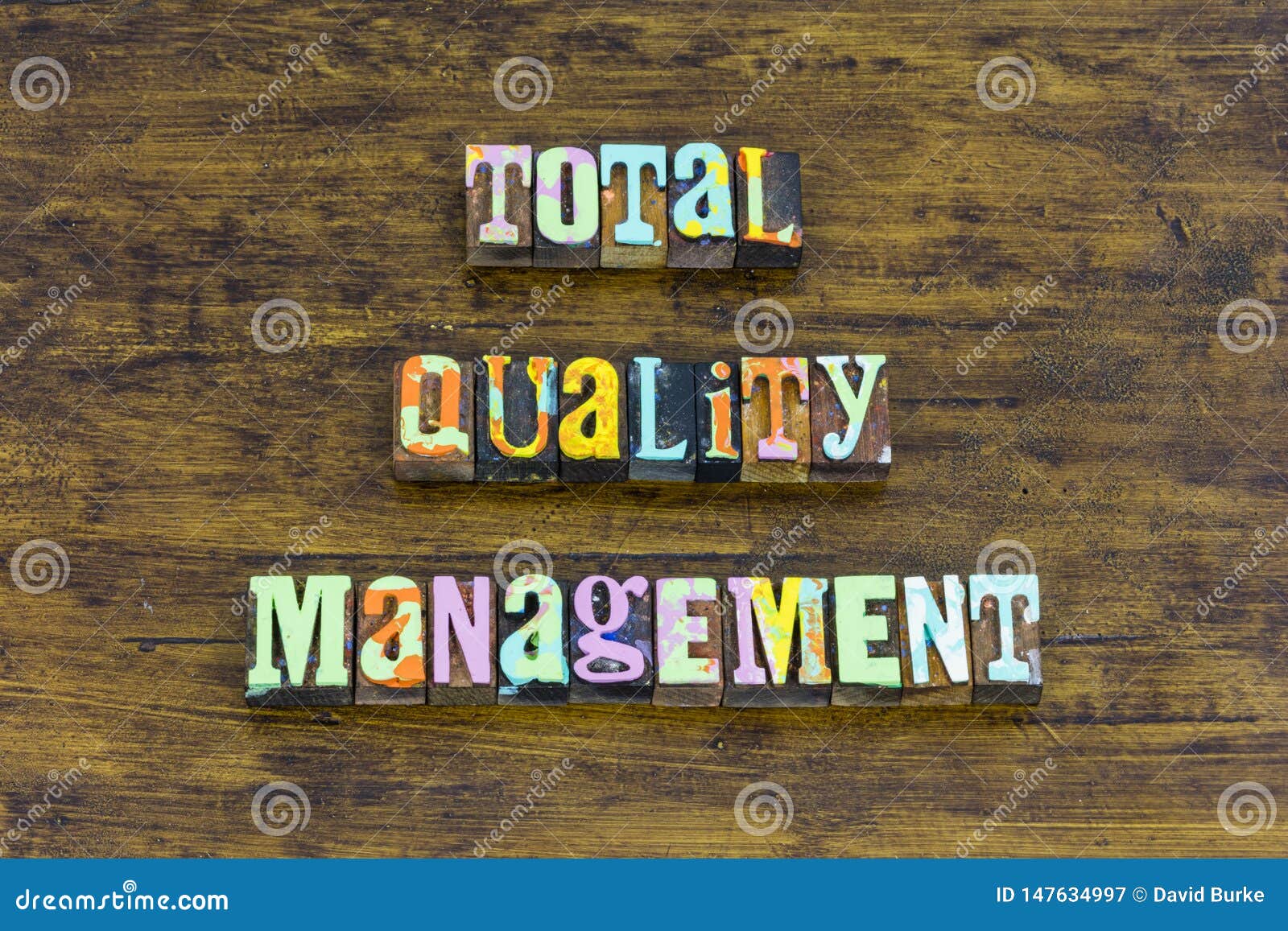 Total Quality Management Business Mission Vision Plan Goals Stock Image ...