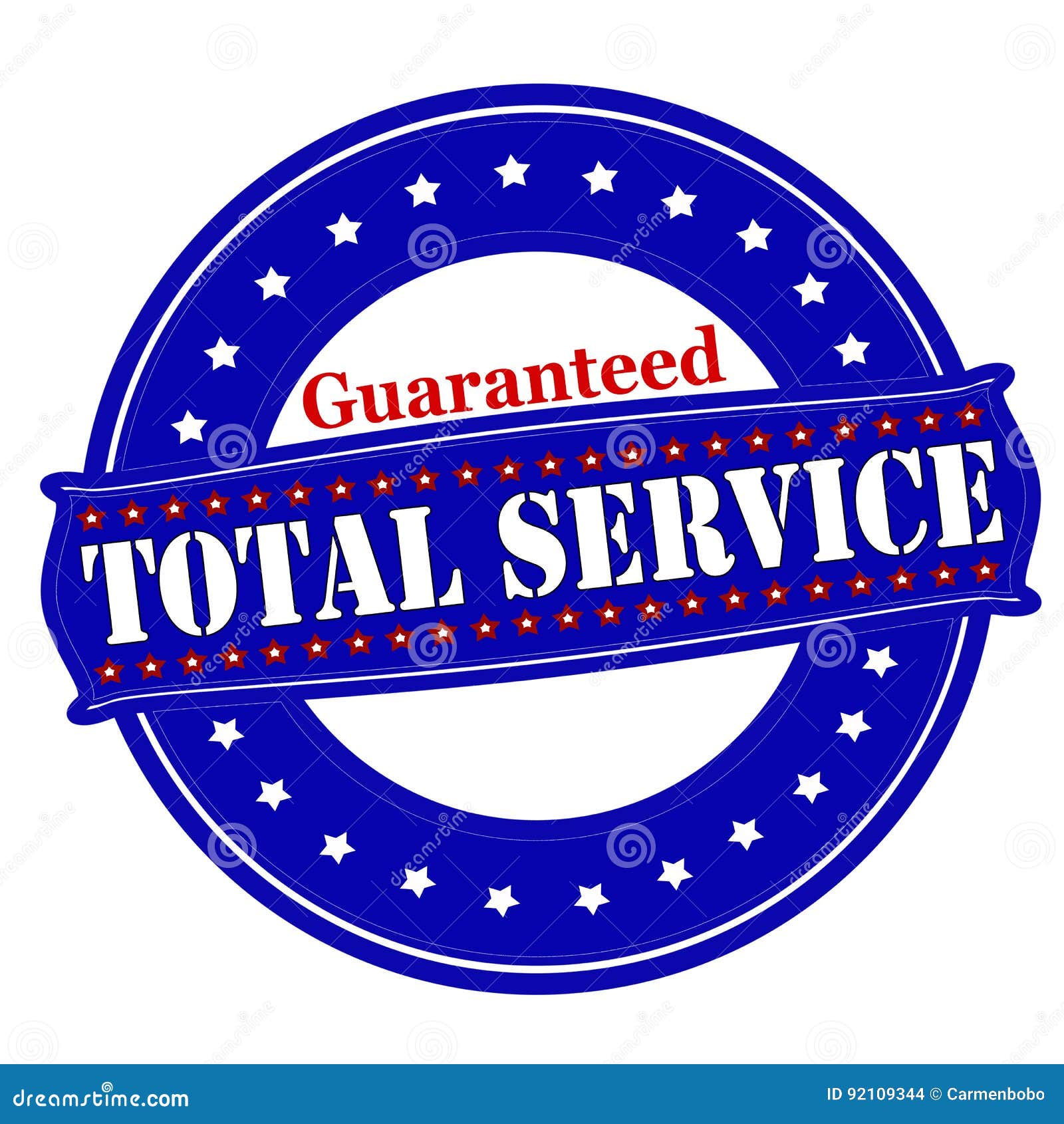 Total service guaranteed stock illustration. Illustration of employment ...