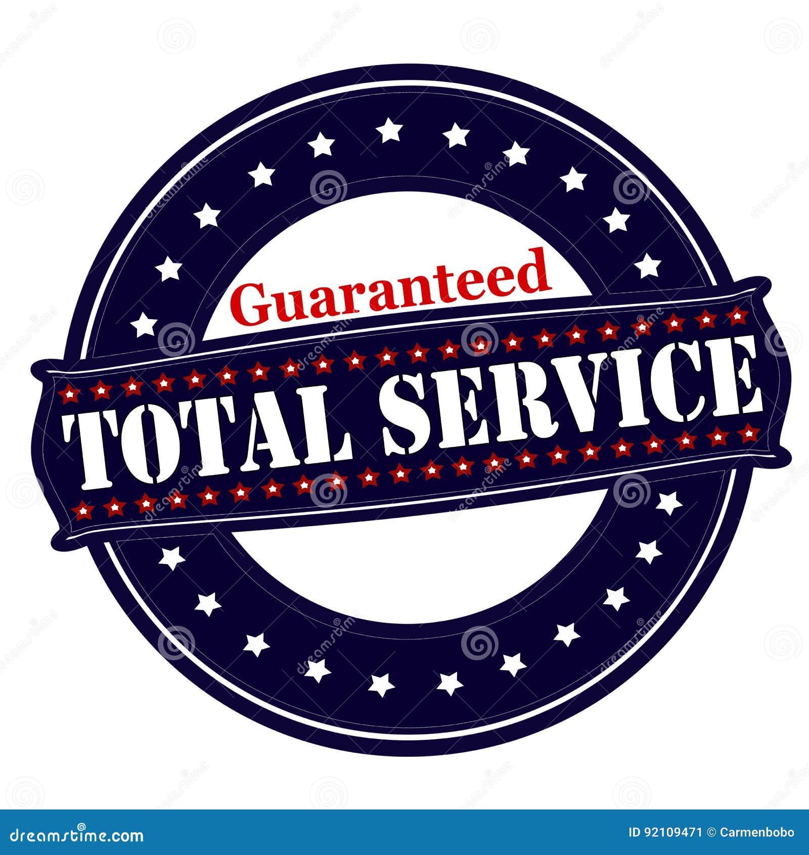 Total service guaranteed stock illustration. Illustration of stamp ...