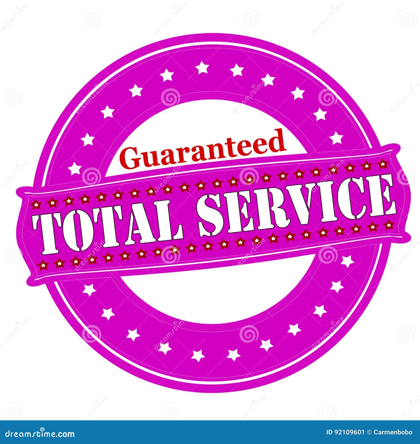 Total service guaranteed stock illustration. Illustration of text ...