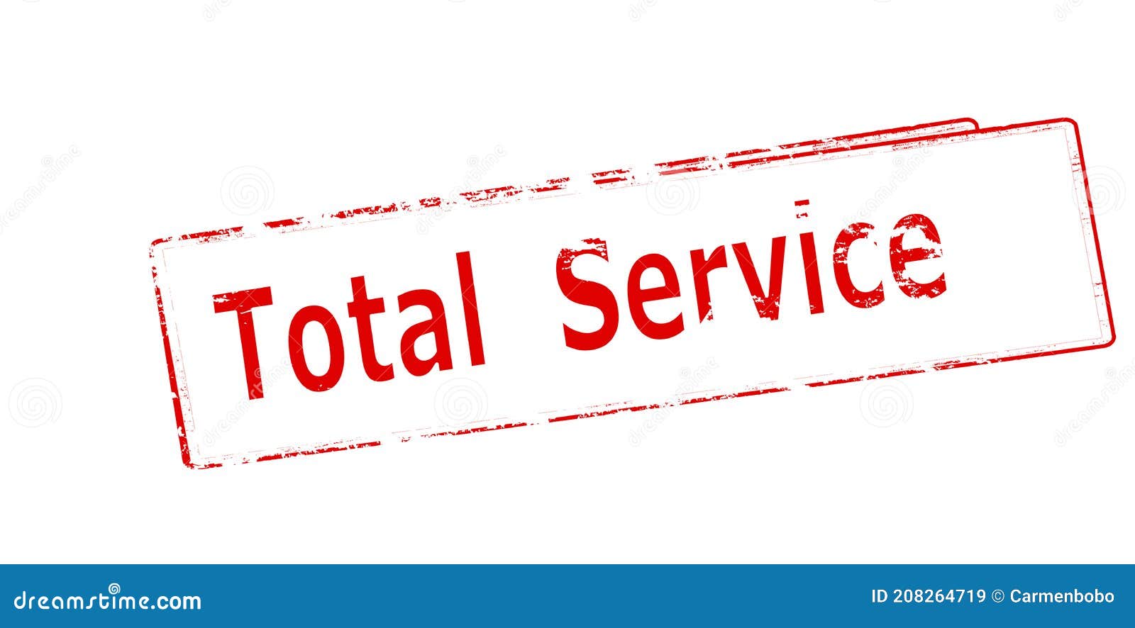 Stamp with Text Total Service Stock Illustration - Illustration of ...