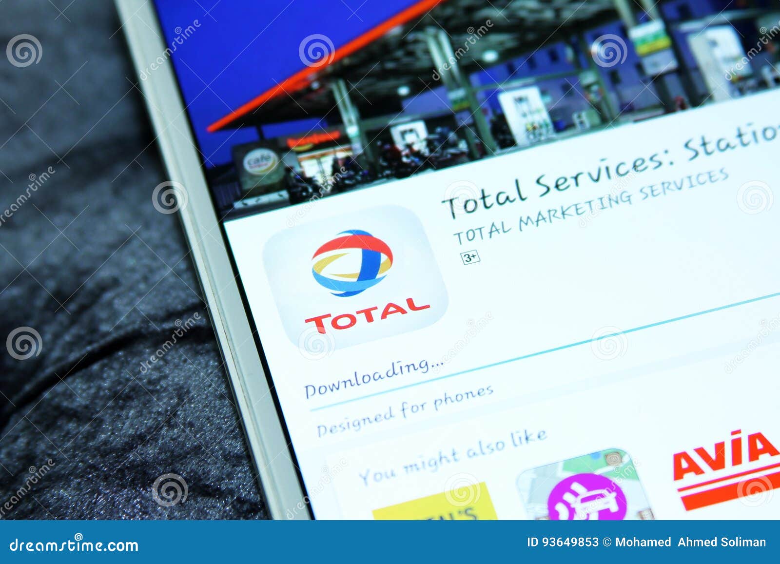 Total services mobile app editorial stock photo. Image of companies ...
